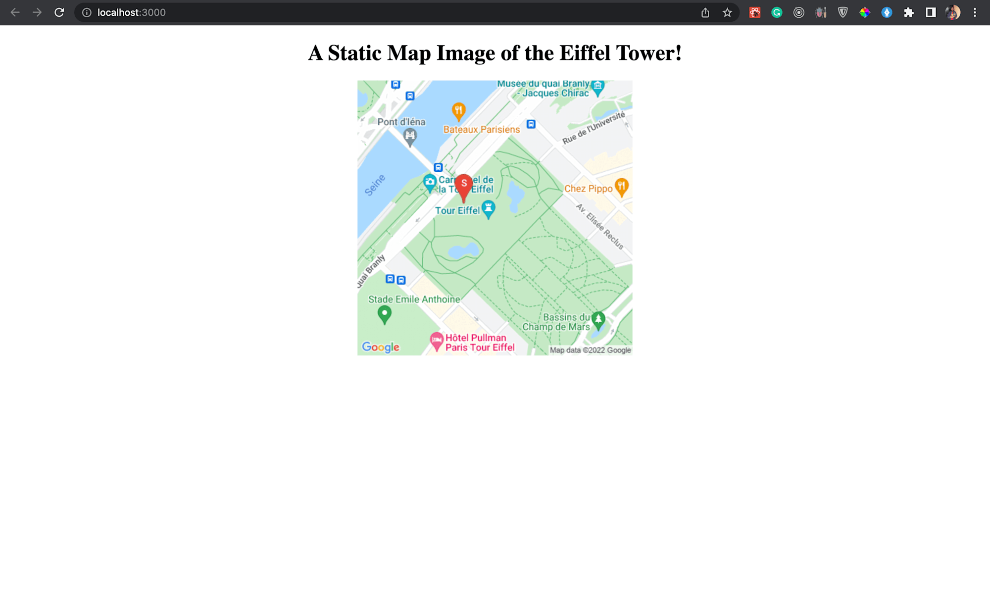 Static Maps Image Embedding With Google Maps
